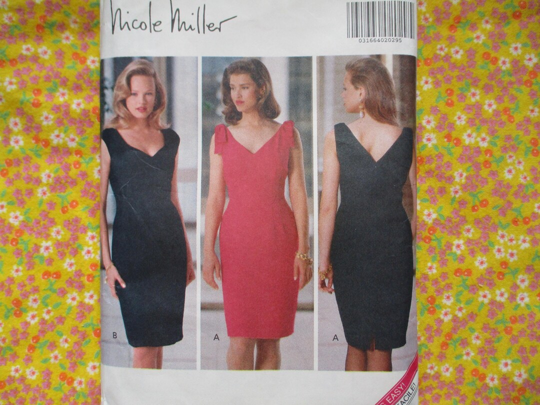 Vintage 1990s Butterick Sewing Pattern 5053 Designer Nicole Miller ...