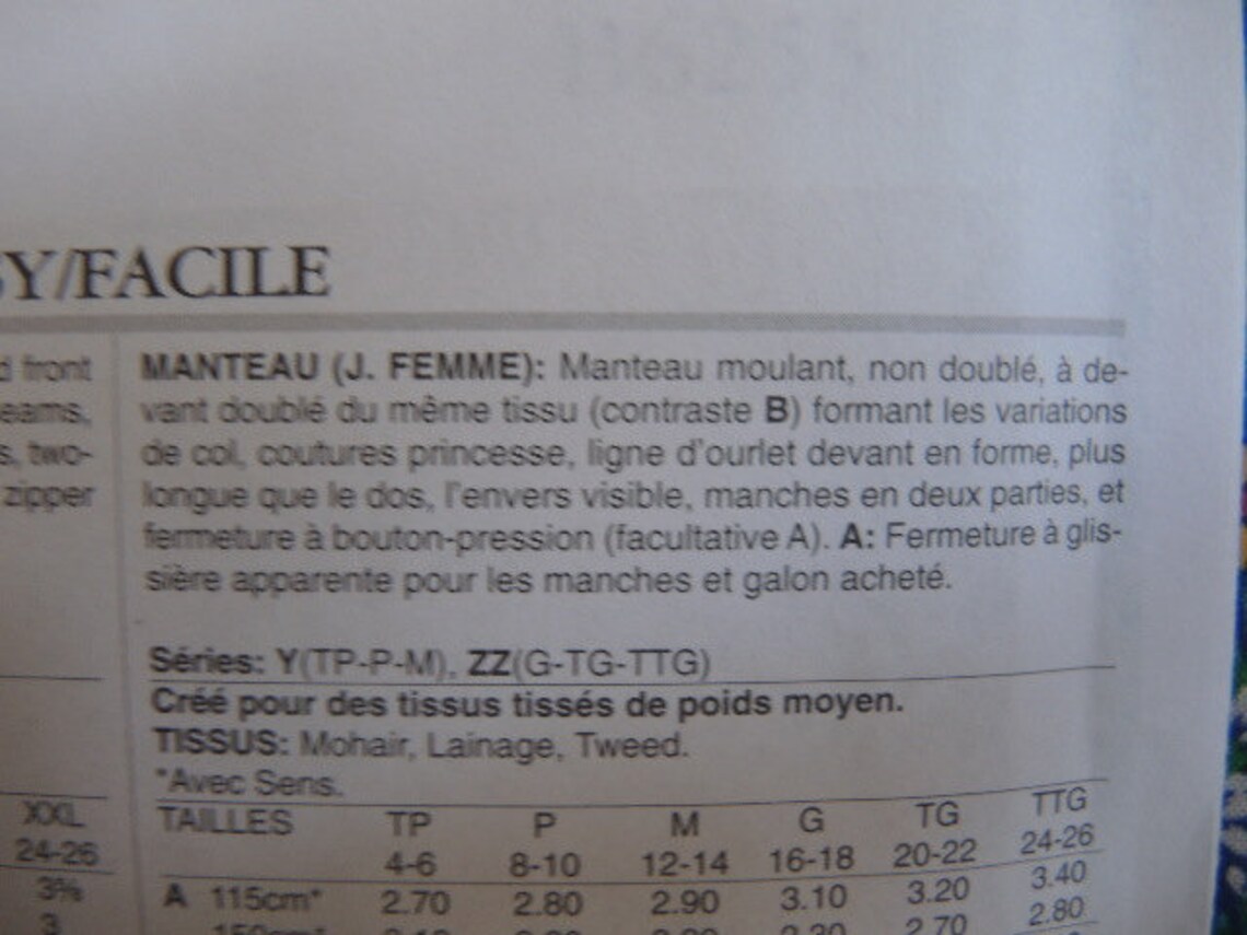 2000s Sewing Pattern Butterick 6255 Misses Coat With Collar | Etsy