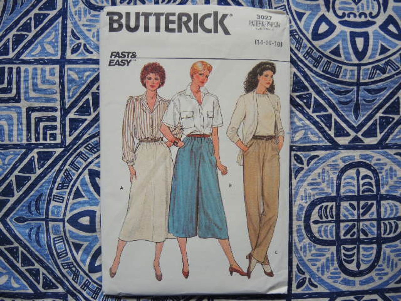 Vintage 1980s Butterick Sewing Pattern 3027 Fast & Easy Misses Skirt ...