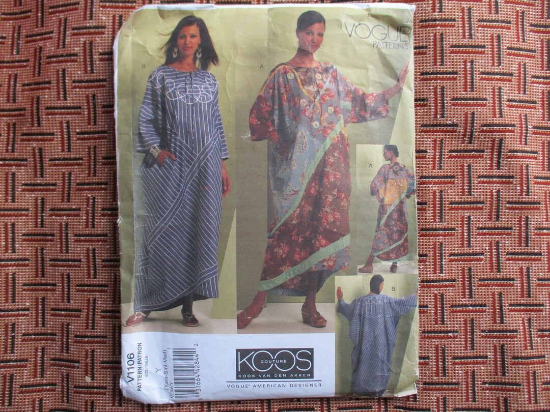 2000s Vogue Sewing Pattern 1106 American Designer Koos Couture Misses ...