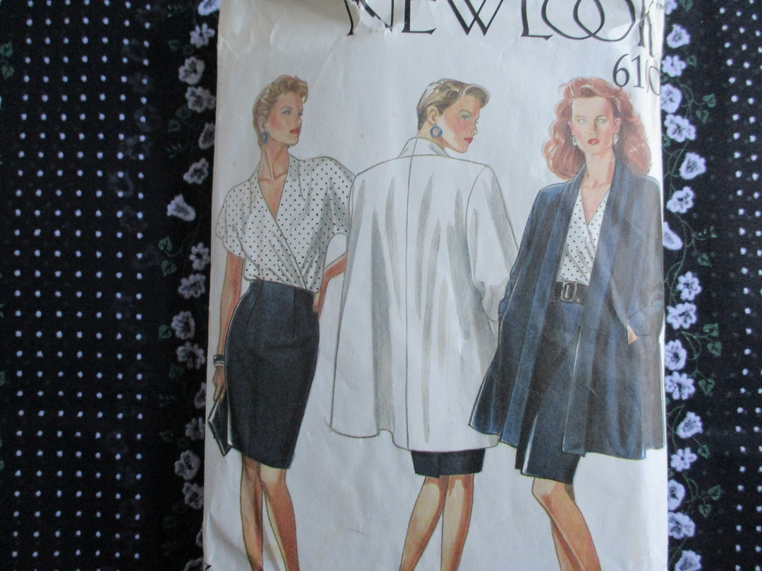Vintage 1980s New Look Sewing Pattern 6100 Misses Skirt Top and Jacket ...