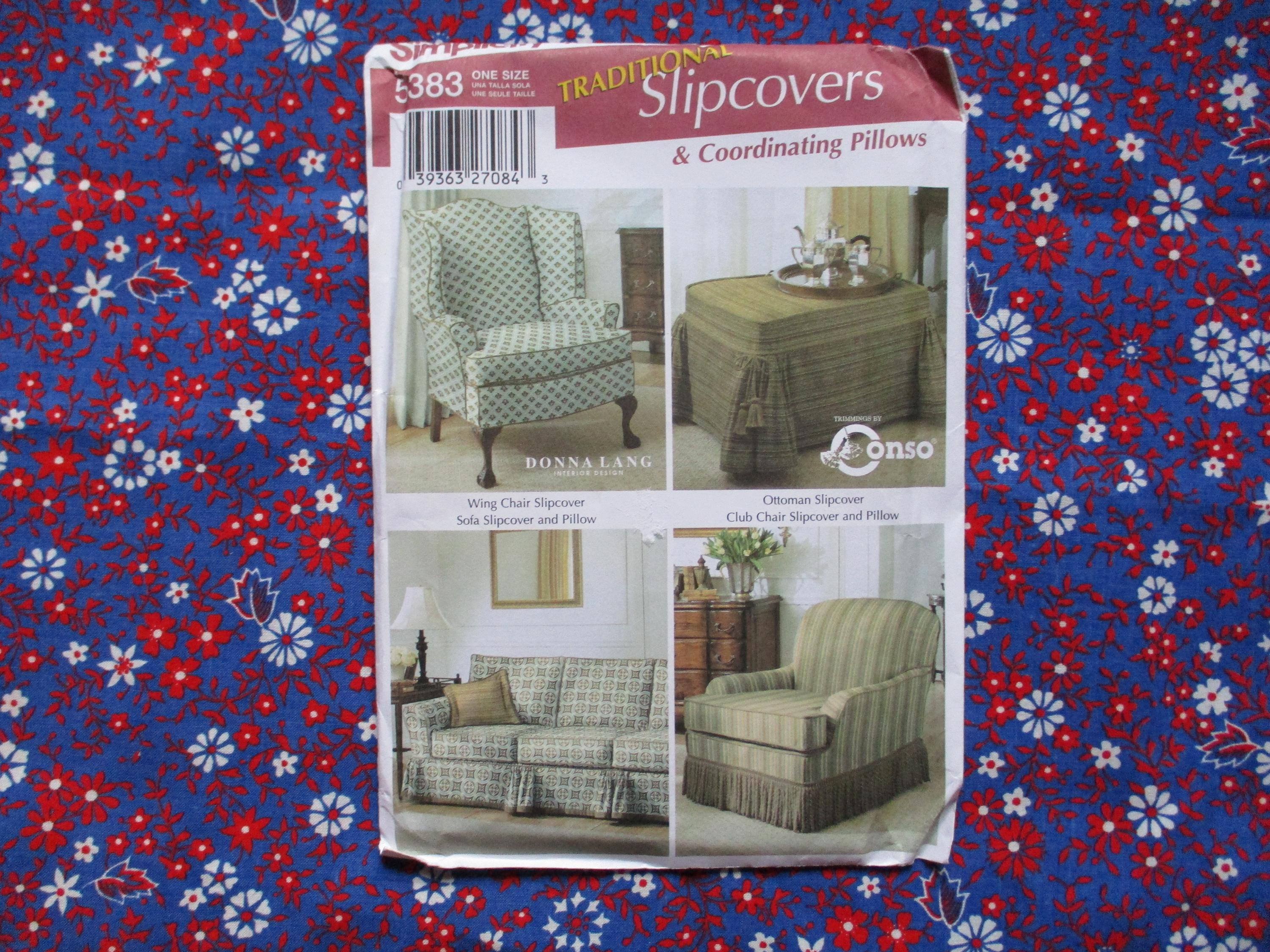 2000s Simplicity Sewing Pattern 5383 Traditional Slipcovers and ...