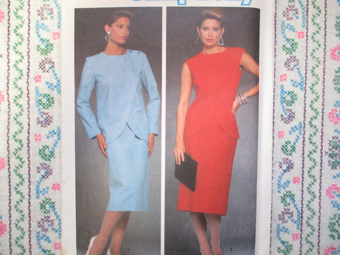 Vintage 1980s Simplicity Sewing Pattern 6739 Misses Easy to Sew Two ...