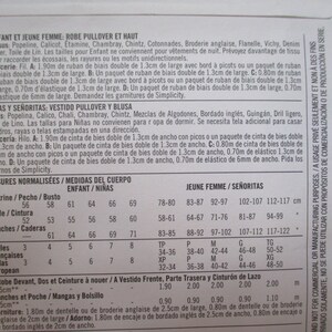 2010s Sewing Pattern Simplicity 8087 Child and Misses Pullover Dress ...