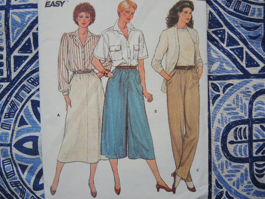 Vintage 1980s Butterick Sewing Pattern 3027 Fast & Easy Misses Skirt ...