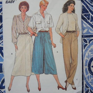 Vintage 1980s Butterick Sewing Pattern 3027 Fast & Easy Misses Skirt ...
