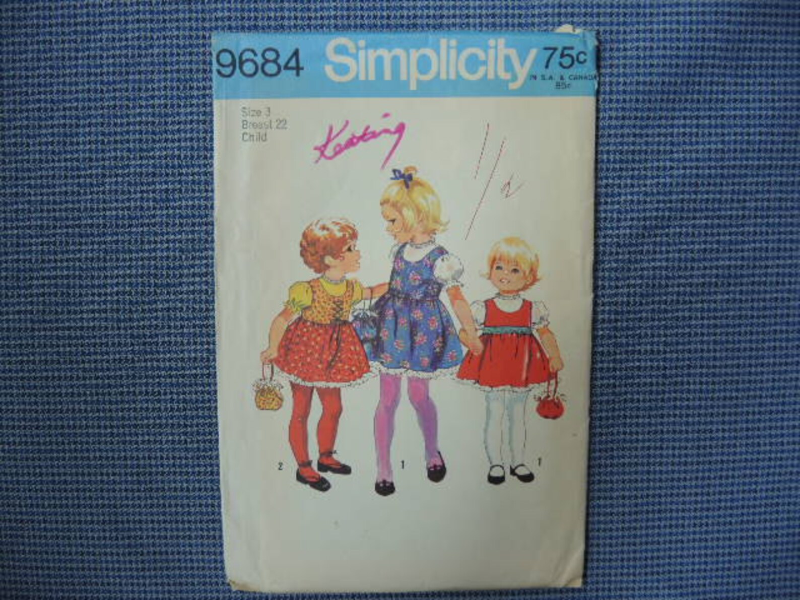 Vintage 1970s Simplicity Sewing Pattern 9684 Girls Jumper - Etsy