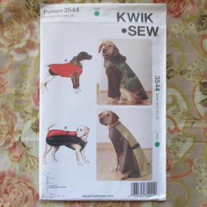 2010s Kwik Sew Sewing Pattern 3544 Pet Coats in 5 Sizes UNCUT - Etsy