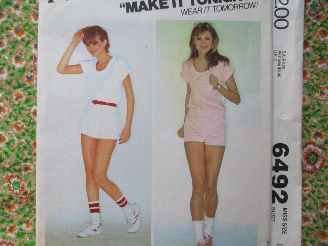 Vintage 1970s Mccalls Sewing Pattern 6492 Misses Tennis Dress or Top ...