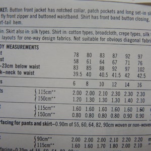 Vintage 1980s Sewing Pattern Simplicity 9715 Misses Shirt Slim Skirt ...