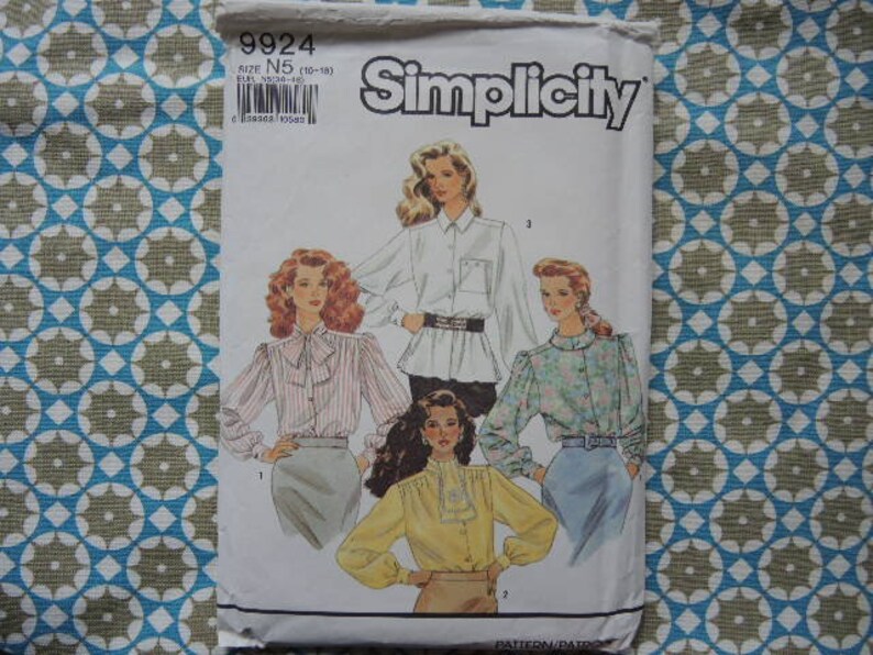 Vintage 1990s Simplicity Sewing Pattern 9924 Misses Blouse - Etsy