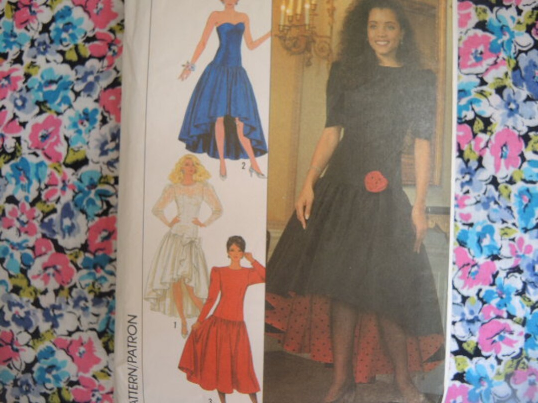 Vintage 1980s Simplicity Sewing Pattern 9451 Misses Petite Dress in Two ...