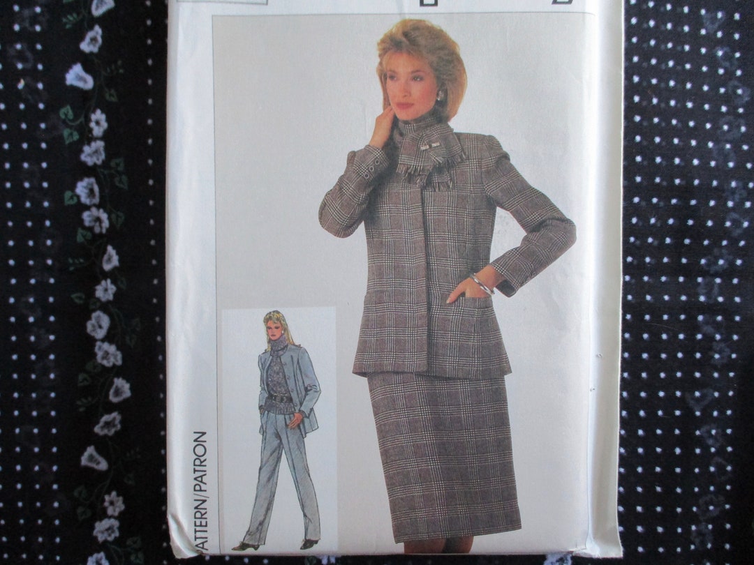 Vintage 1980s Simplicity Sewing Pattern 7181 Misses Skirt Scarf Pants ...