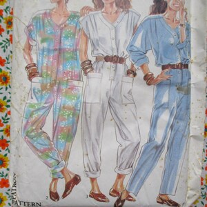 Vintage 1980s New Look Sewing Pattern 6722 Misses Jumpsuit Size 8-18 ...