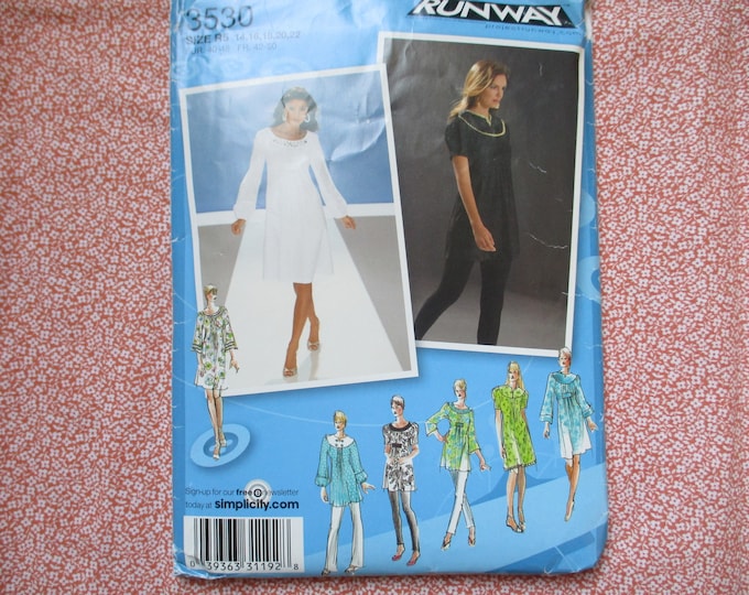 2000s Vogue Sewing Pattern 8581 Misses Tunic Sizes 8-10-12-14-16 UNCUT ...