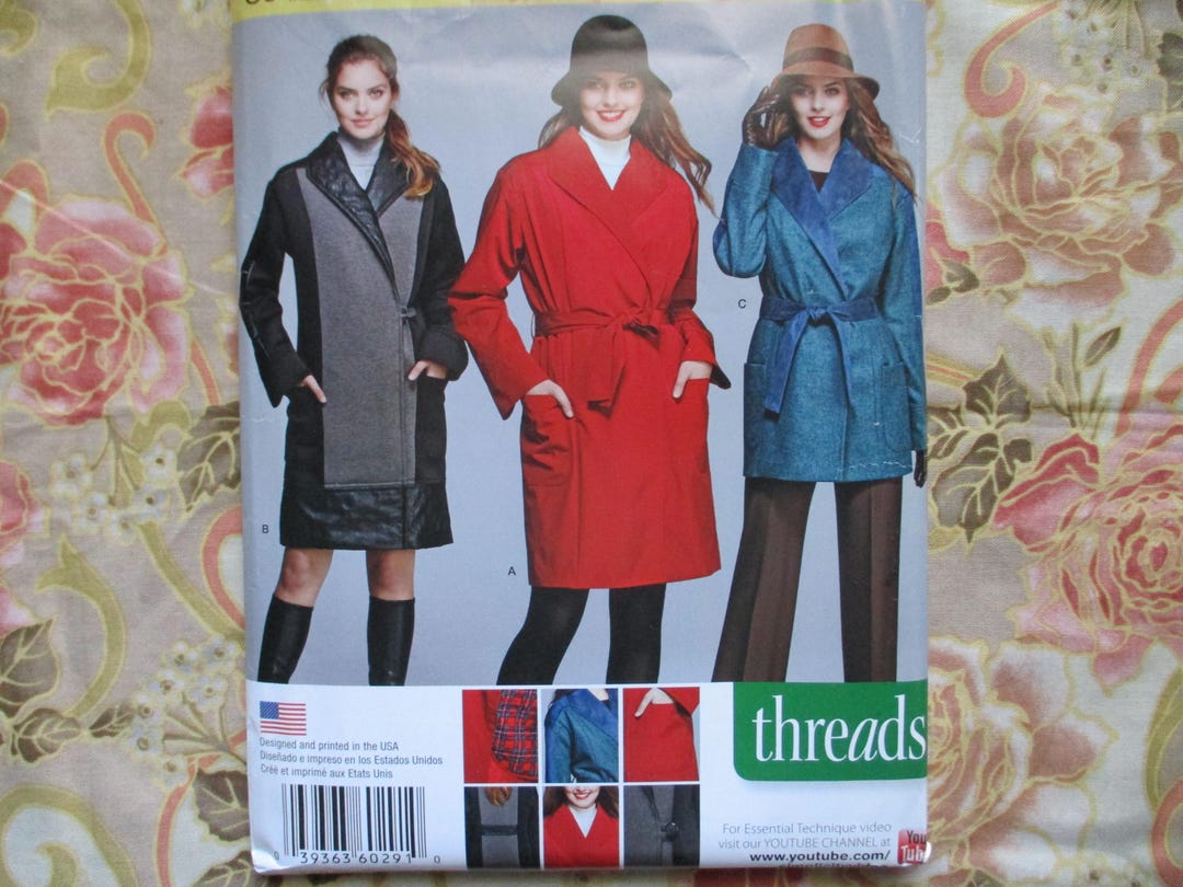 2010s Simplicity Sewing Pattern 0291 Misses Lined Coat or Jacket With ...