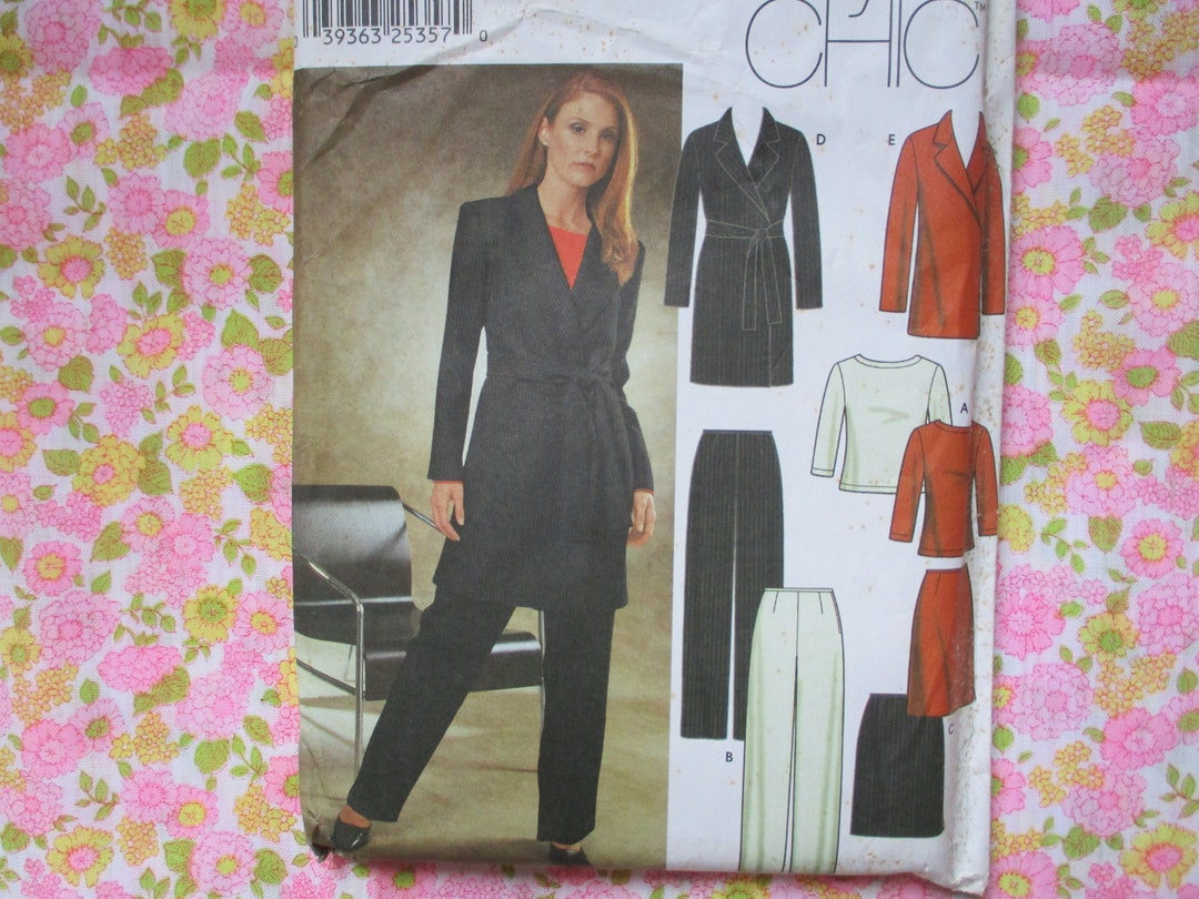 2000s Sewing Pattern Simplicity 9952 Misses Pants Skirt Lined Jacket in ...