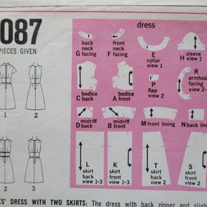 Vintage 1960s Simplicity Sewing Pattern 8087 Mod Dress Size 10 - Etsy