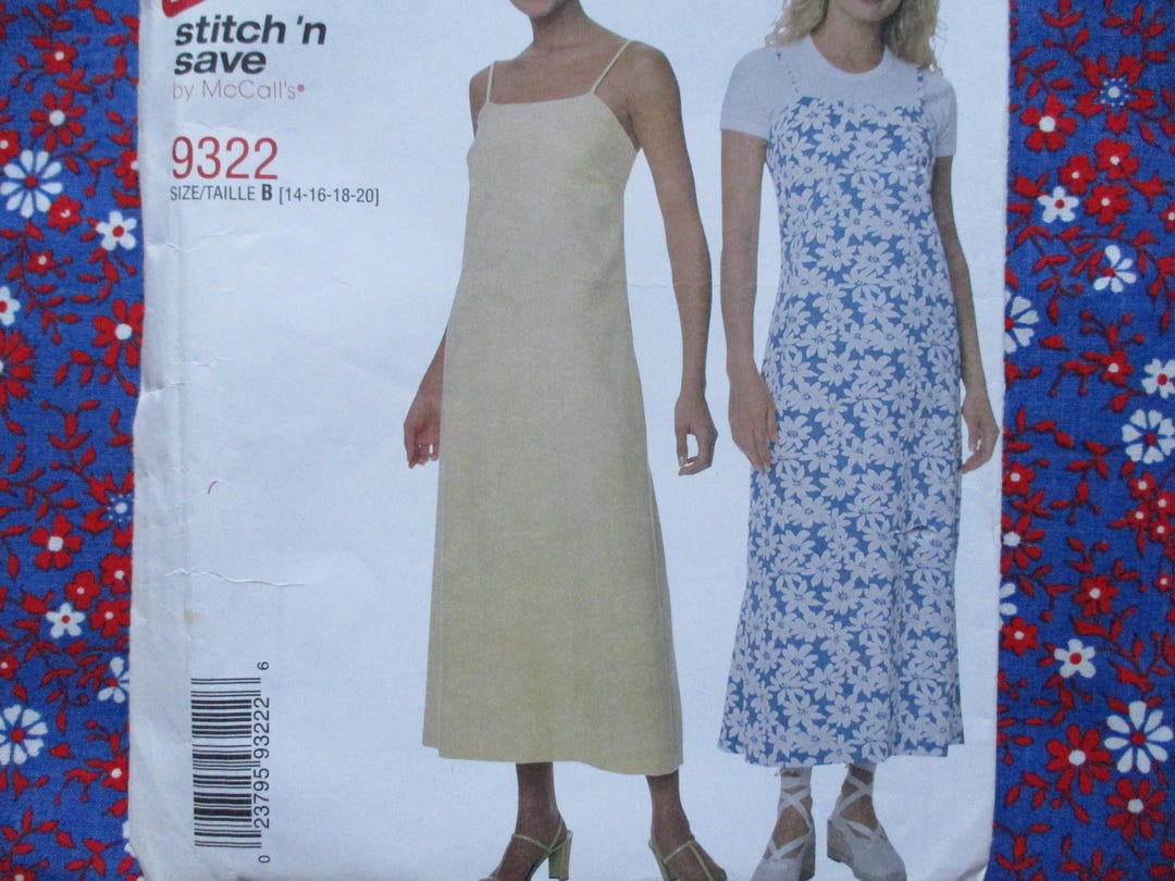 Vintage 1990s Sewing Pattern Mccalls Easy Stitch N Save 9322 Misses ...