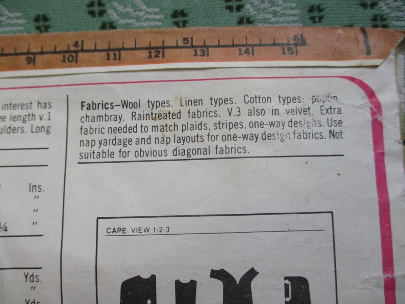 Vintage 1970s Simplicity Sewing Pattern 9165 Misses Lined Cape in Three ...