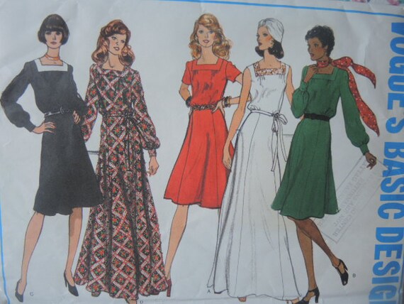 Vintage 1970s Vogue Sewing Pattern 1113 Misses Dress Size 14 - Etsy