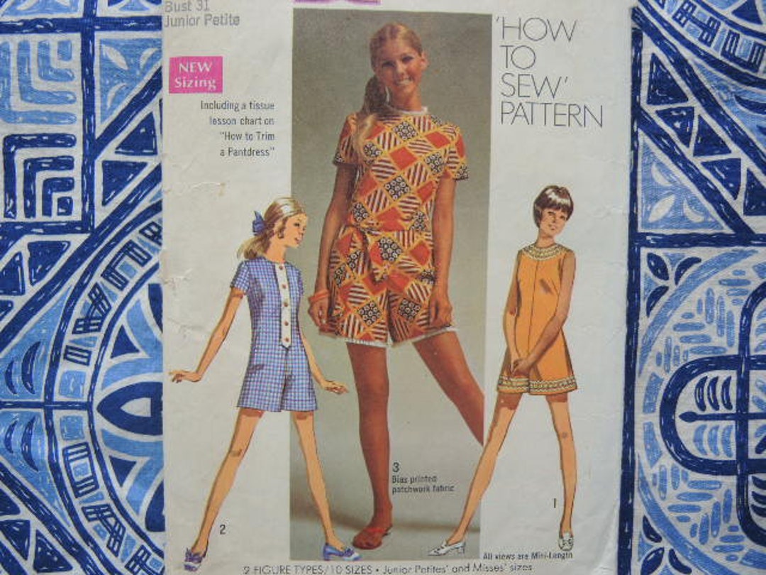 Vintage 1960s Simplicity Sewing Pattern 8667 Junior Petite Mini ...