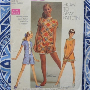 Vintage 1960s Simplicity Sewing Pattern 8667 Junior Petite Mini ...