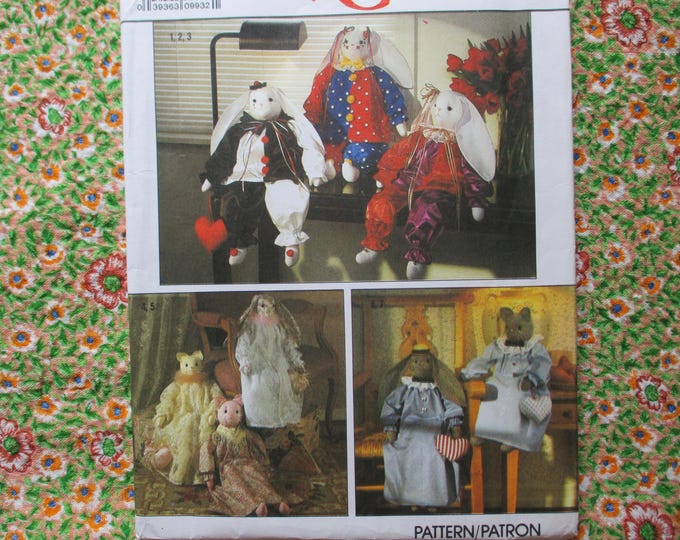 Vintage 1990s Simplicity Sewing Pattern 7044 Decorative Angel Bunnies ...