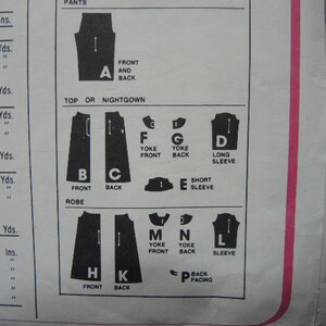 Vintage 1970s Simplicity Sewing Pattern 8127 Girls Nightgown Pajamas ...