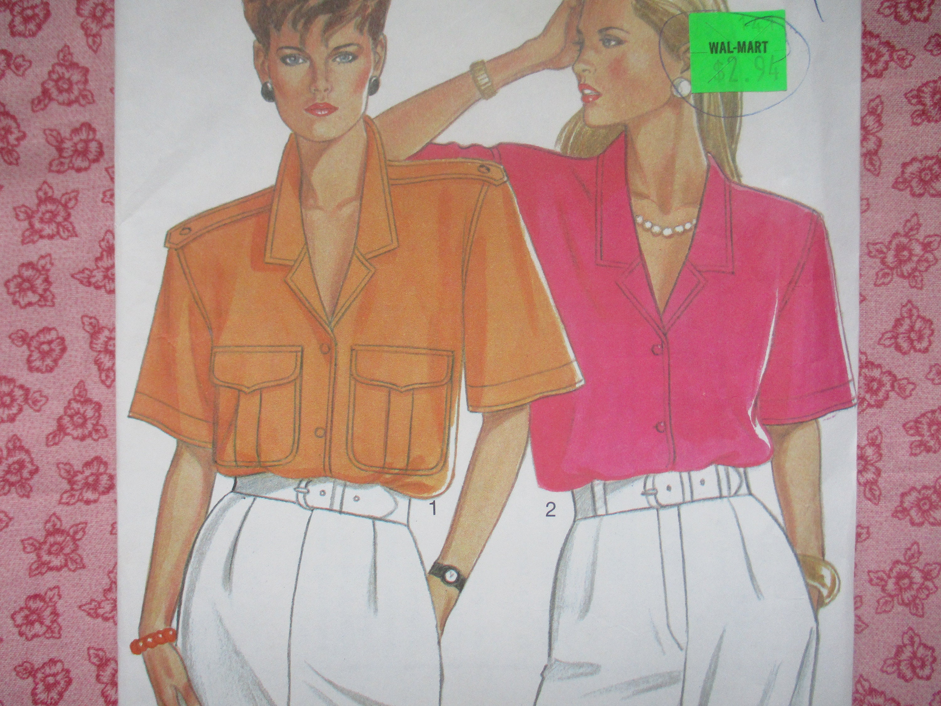 Vintage 1980s New Look sewing pattern 6143 misses shirts size | Etsy