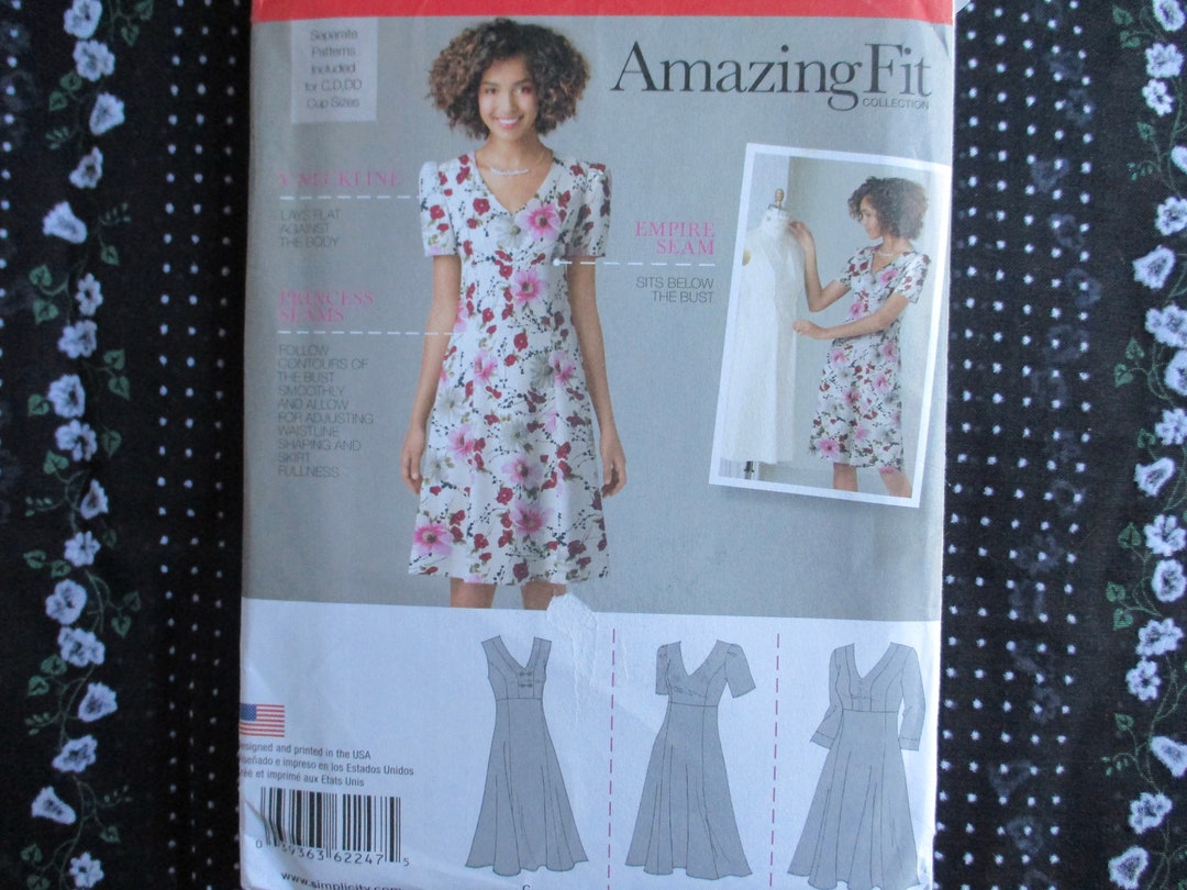 2010s Simplicity Sewing Pattern 2247 Misses Amazing Fit Dress With ...