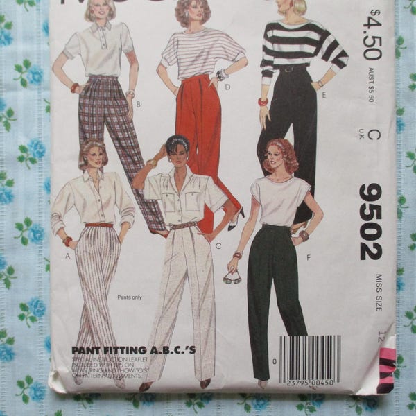 1980s Pants Pattern - Etsy