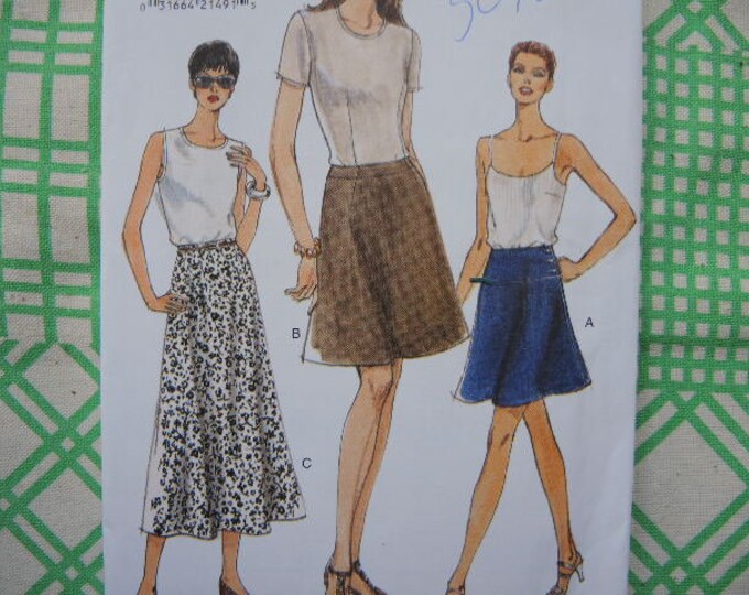 Vintage 1990s Vogue Sewing Pattern 9249 Misses Skirt in Two Lengths ...