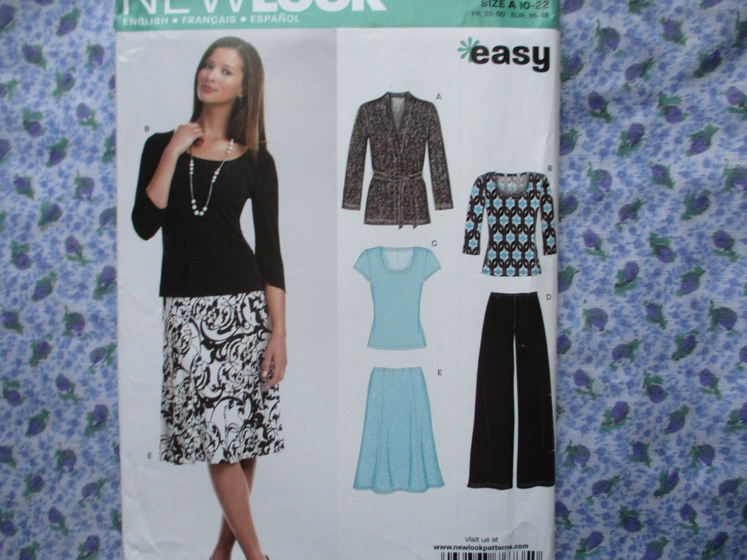 2010s New Look Sewing Pattern 6735 Misses Jacket Top Skirt and Pants ...