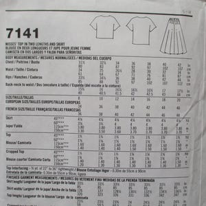 Vintage 1990s Simplicity Sewing Pattern 7141 Misses Top in Two Lengths ...