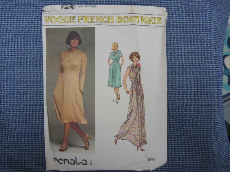 Vintage 1970s Vogue French Boutique Sewing Pattern 1418 Renata | Etsy
