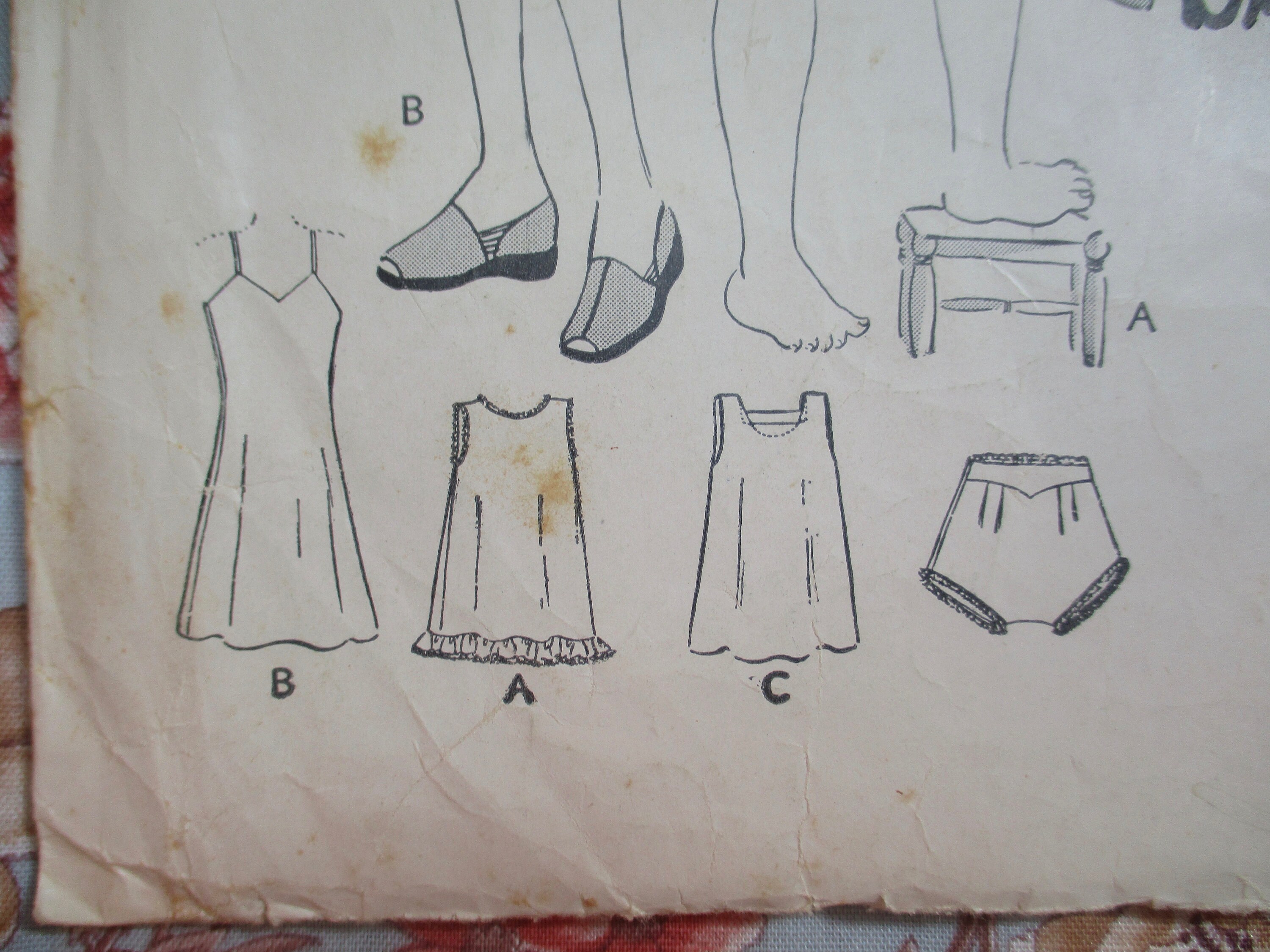 Vintage 1940s Butterick Sewing Pattern 1331 Toddler Slip in | Etsy
