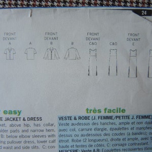 1990s Butterick Sewing Pattern 5932 UNCUT Misses Jacket and Dress Size ...