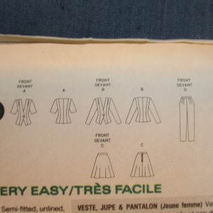 Vintage 1990s Vogue Sewing Pattern 8430 Misses Jacket Skirt | Etsy