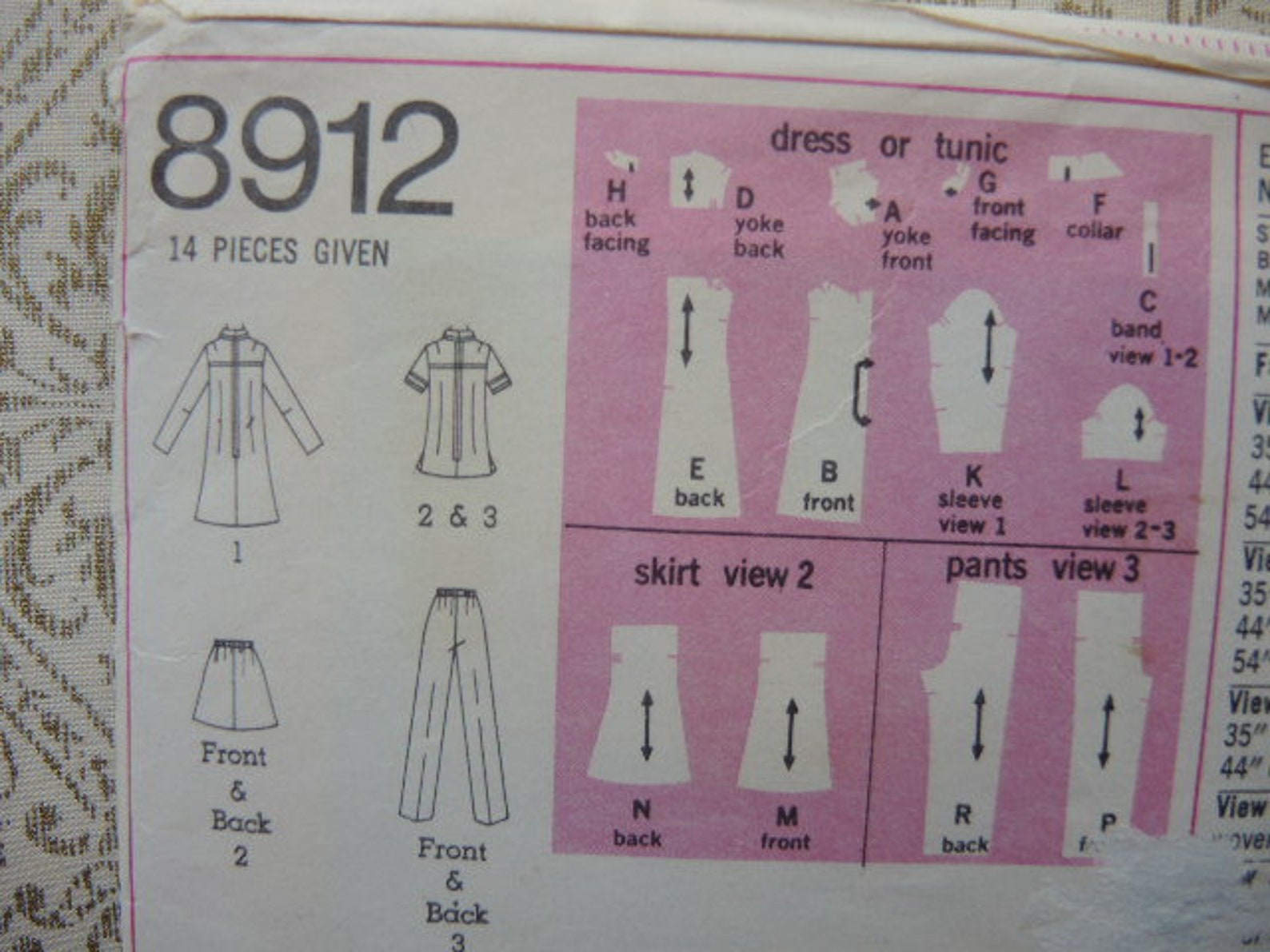 Vintage 1970s Simplicity Sewing Pattern 8912 Misses Dress or | Etsy