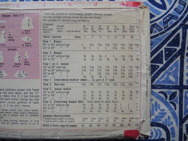 Vintage 1960s Simplicity Sewing Pattern 8523 Girls Jumper and - Etsy