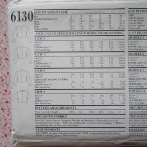 Vintage 1990s New Look Sewing Pattern 6130 Misses Set of Bolero Jackets ...