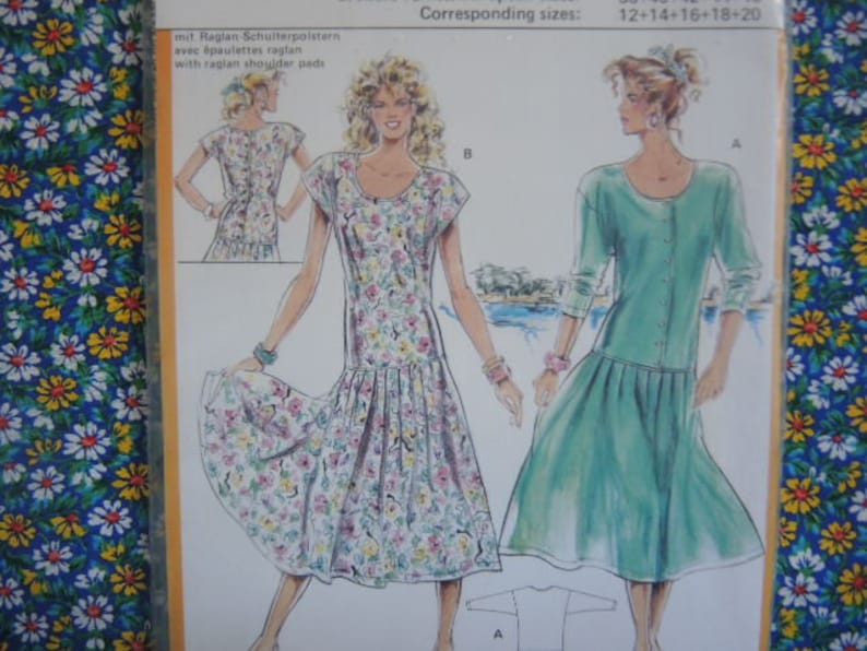 Vintage 1980s Burda Sewing Pattern 5752 Misses Dress Size - Etsy