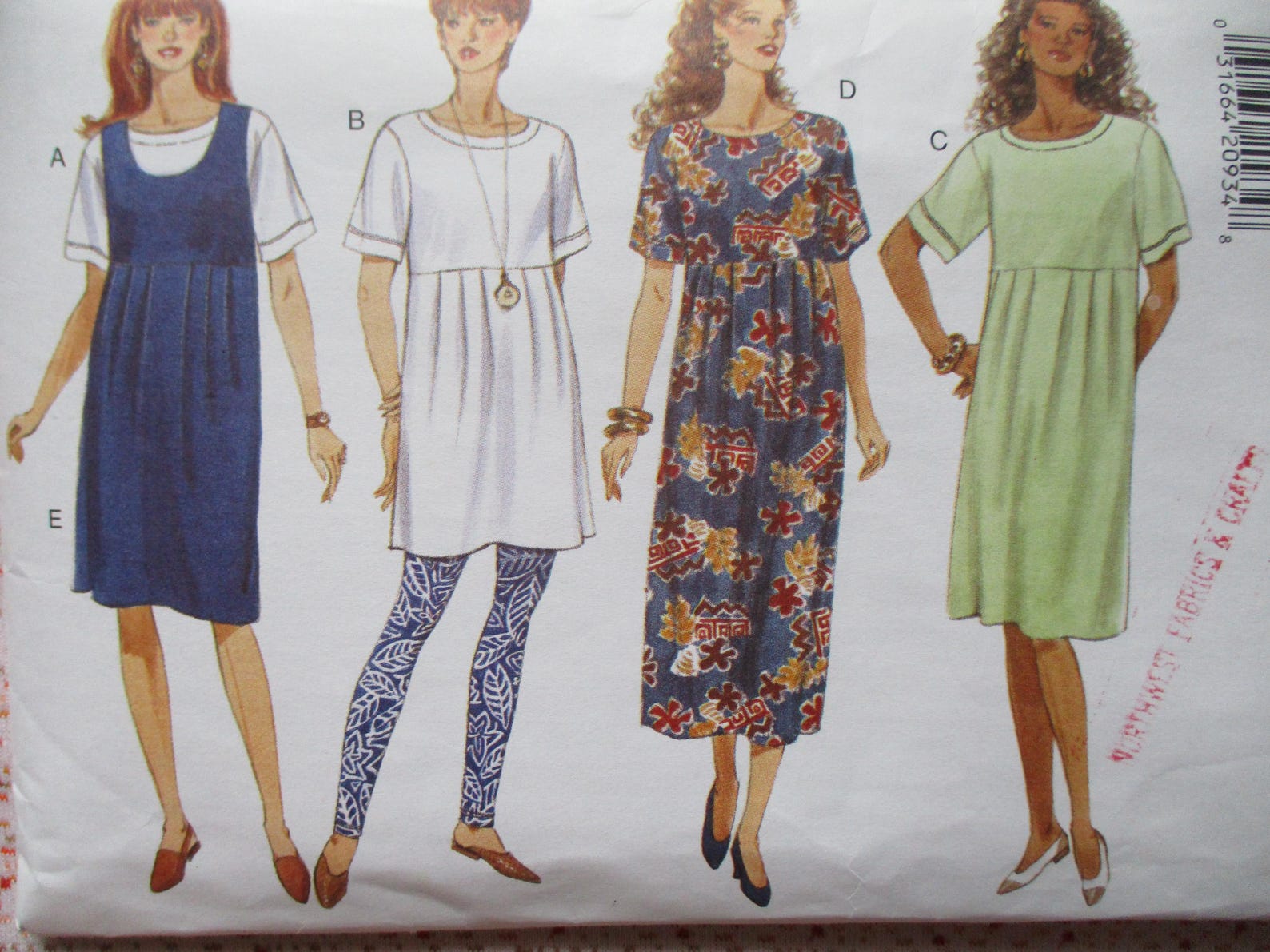 Vintage 1990s Butterick Fast and Easy Sewing Pattern 3858 Misses ...