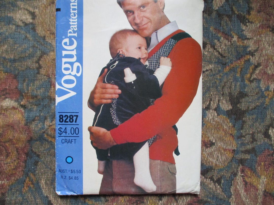 1990s Sewing Pattern Vogue 8287 Baby Accessories Baby Carrier Baby ...