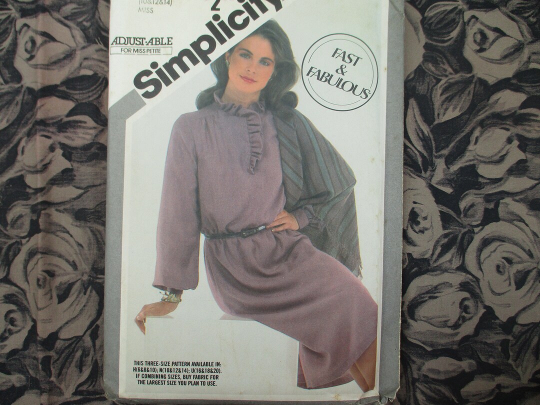 Vintage 1980s Simplicity Sewing Pattern 5276 Misses Fast and Fabulous ...