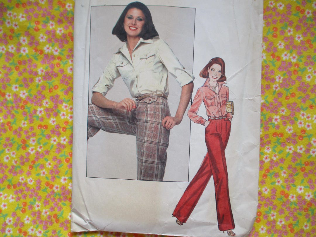 Vintage 1970s Simplicity Sewing Pattern 8159 Misses Shirt and Pants ...