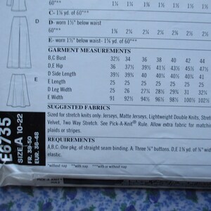 2010s New Look Sewing Pattern 6735 Misses Jacket Top Skirt and Pants ...
