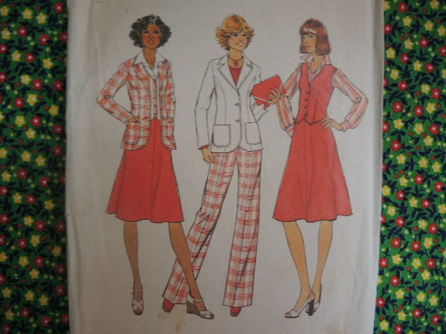 Vintage 1970s Simplicity Sewing Pattern 7377 Misses Unlined | Etsy