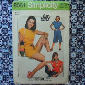 Vintage 1970s Simplicity Sewing Pattern 8061 Misses Jiffy Knit ...